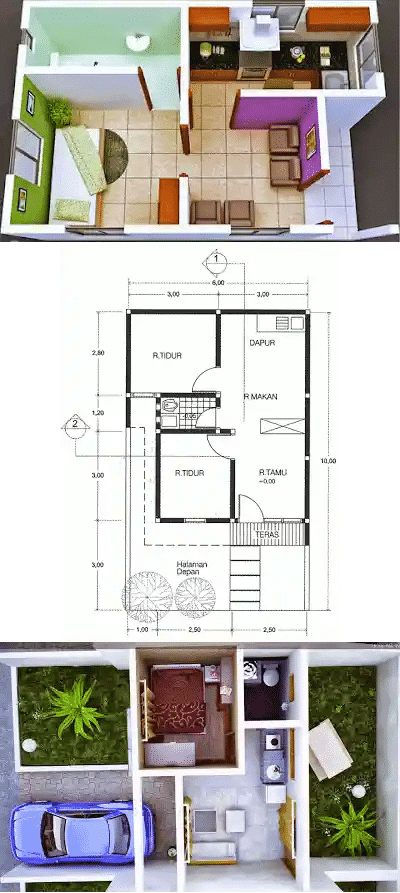 Denah Rumah Minimalis dengan Type 21 - Vefiles.icu